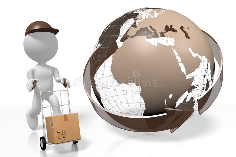 Earth, International Transport Concept - 3D Rendering Stock ...