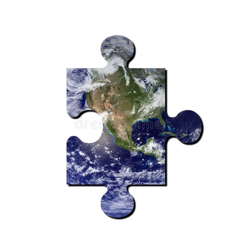 Earth jigsaw puzzle stock illustration. Illustration of green - 12933221
