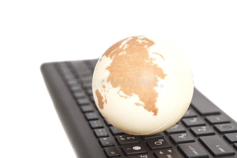 Earth on the keyboard stock photo. Image of design, contemporary - 42249882