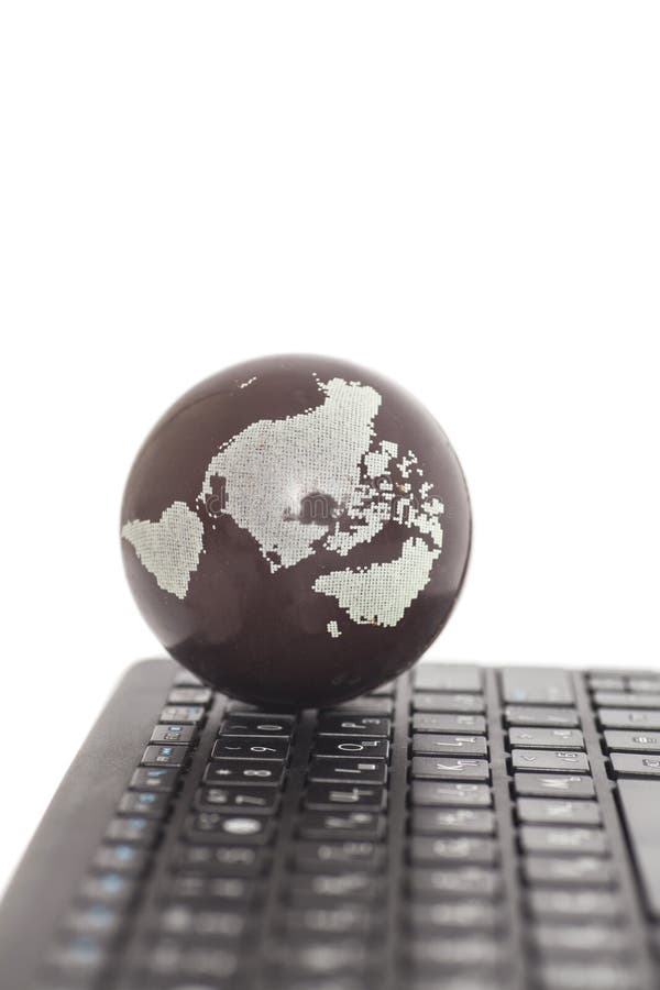 Earth on keyboard stock image. Image of connection, information - 61691605