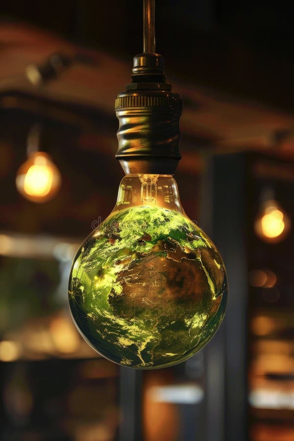 Earth Lamp stock image. Image of planet, lamp, bulb - 363146339