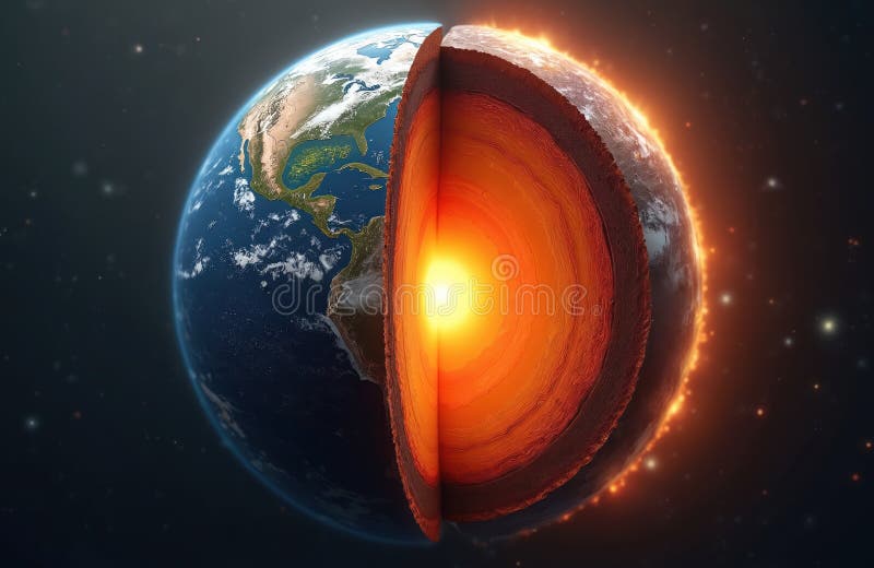 Earth Section with Different Layers of Soil, Rocks and Plant Roots ...