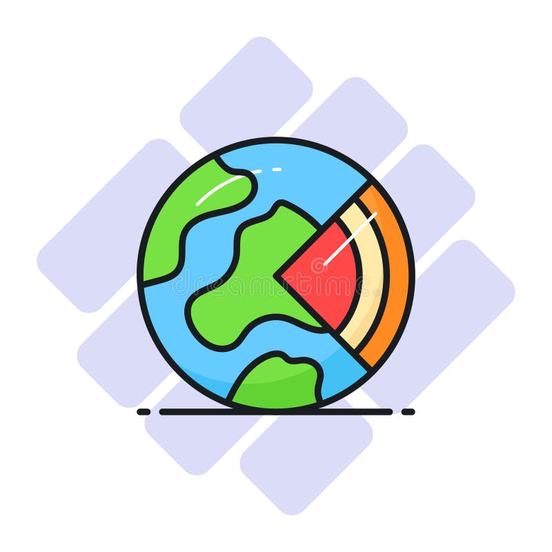 Earth Layers Vector Design in Modern Style, Geology Icon in Trendy ...