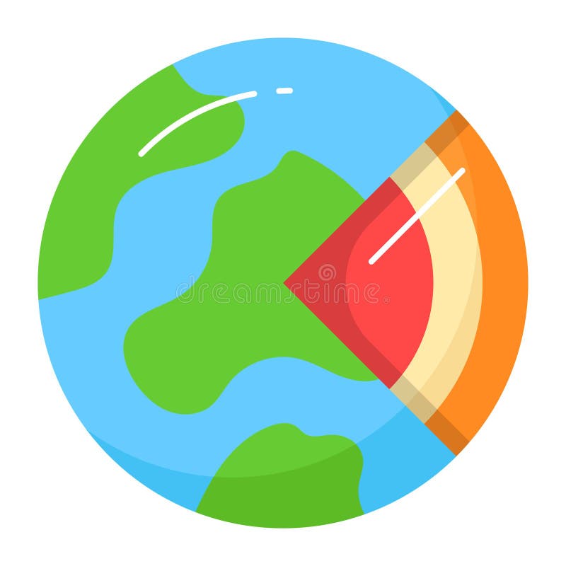 Earth Layers Vector Design in Modern Style, Geology Icon in Trendy ...