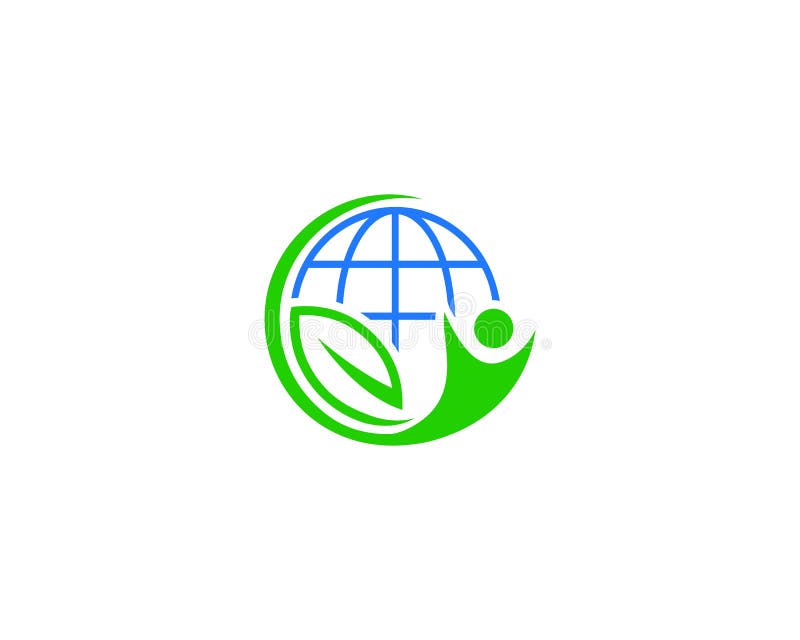 Earth, Leaf and Human Life Logo Design Stock Vector - Illustration of ...