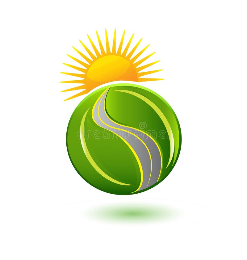 Sun and earth logo stock vector. Illustration of atmosphere - 23777247
