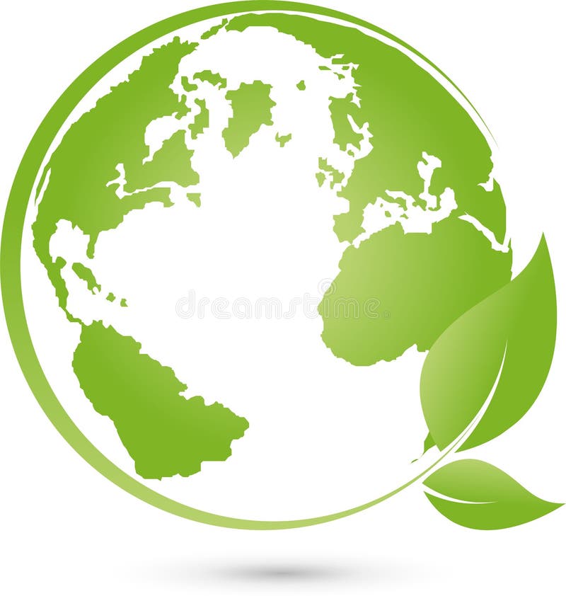 Earth and Leaves, Globe Colored, Earth and Economy Logo Stock Vector ...
