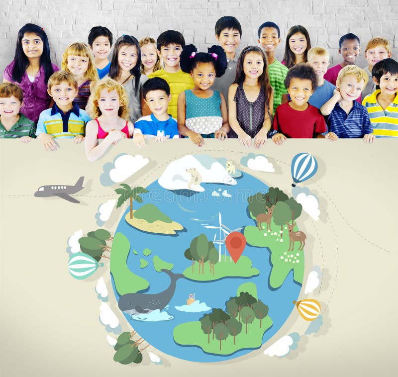 Earth Life Global Nature Animals Concept Stock Illustration ...