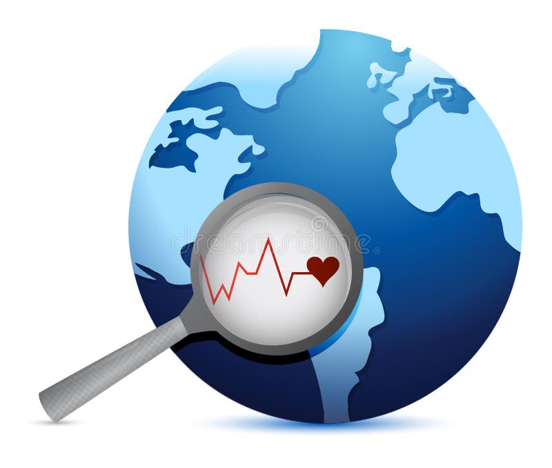 Earth lifeline stock illustration. Illustration of heartbeat - 30456631