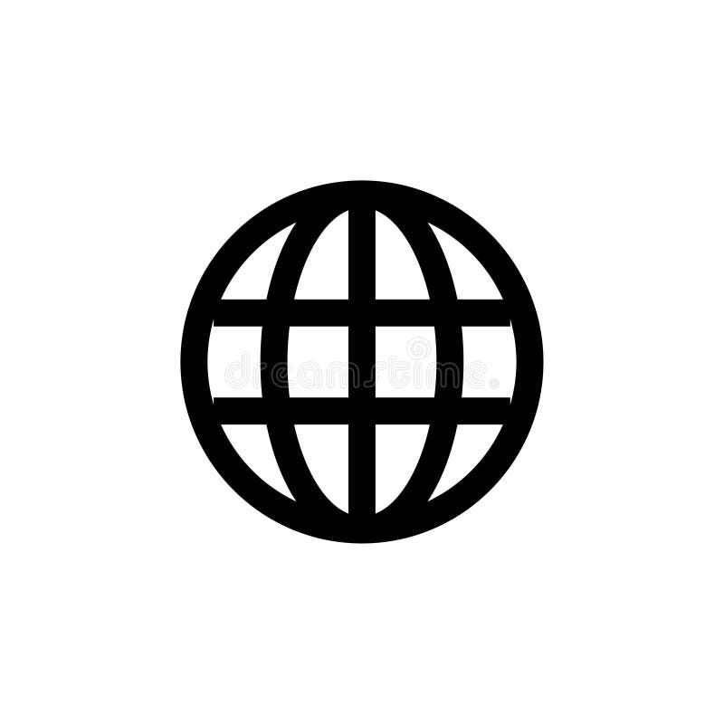 Earth Linear Icon. Bold Line. Vector Illustration Stock Illustration ...