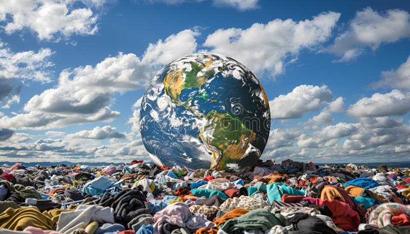 Earth Littered with Disposable Clothes Causing Global Textile Pollution ...