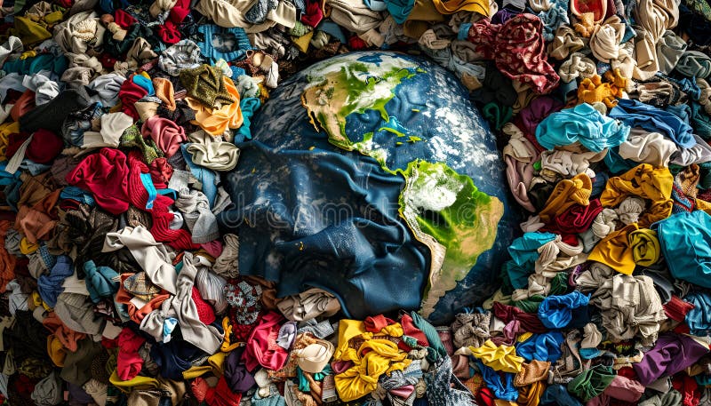 Earth Littered with Disposable Clothes Causing Global Textile Pollution ...