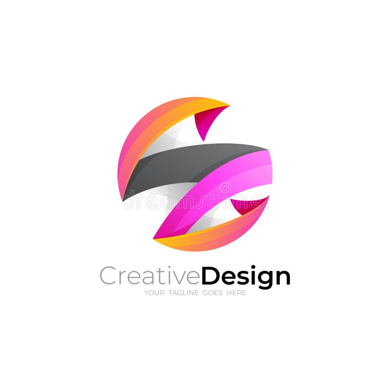 Earth Logo with Abstract Design Colorful, Circle Design Stock Vector ...