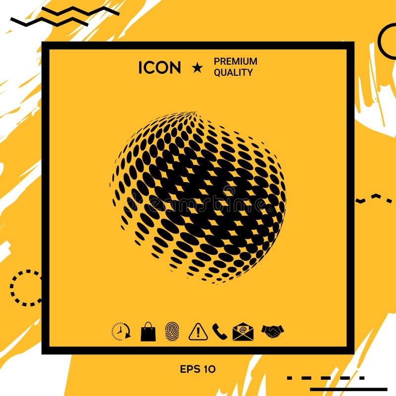 Earth Logo - Halftone Effect Stock Vector - Illustration of round, icon ...