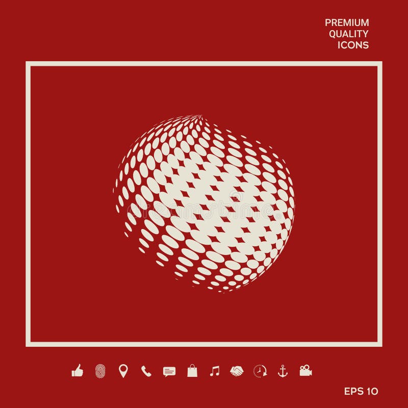 Earth Logo - Halftone Effect. Graphic Elements for Your Design Stock ...