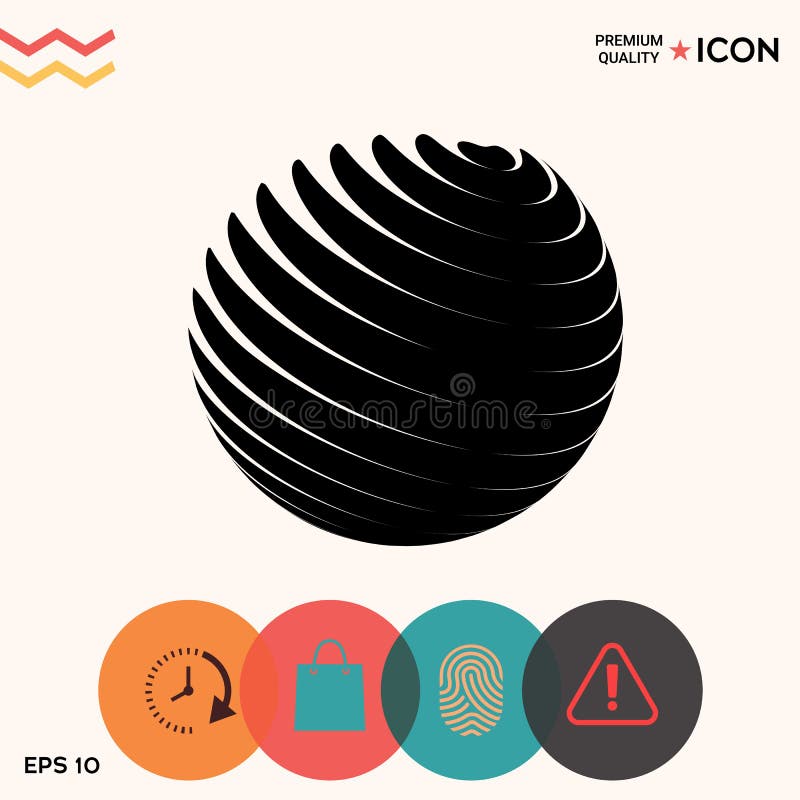 Earth logo symbol stock vector. Illustration of round - 105773360