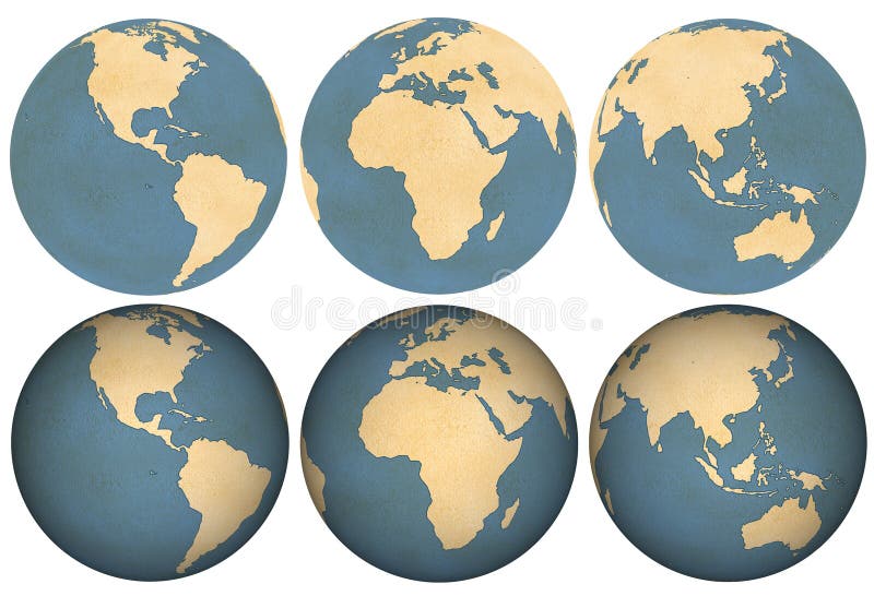 Earth made of Aged Paper stock illustration. Illustration of globe ...