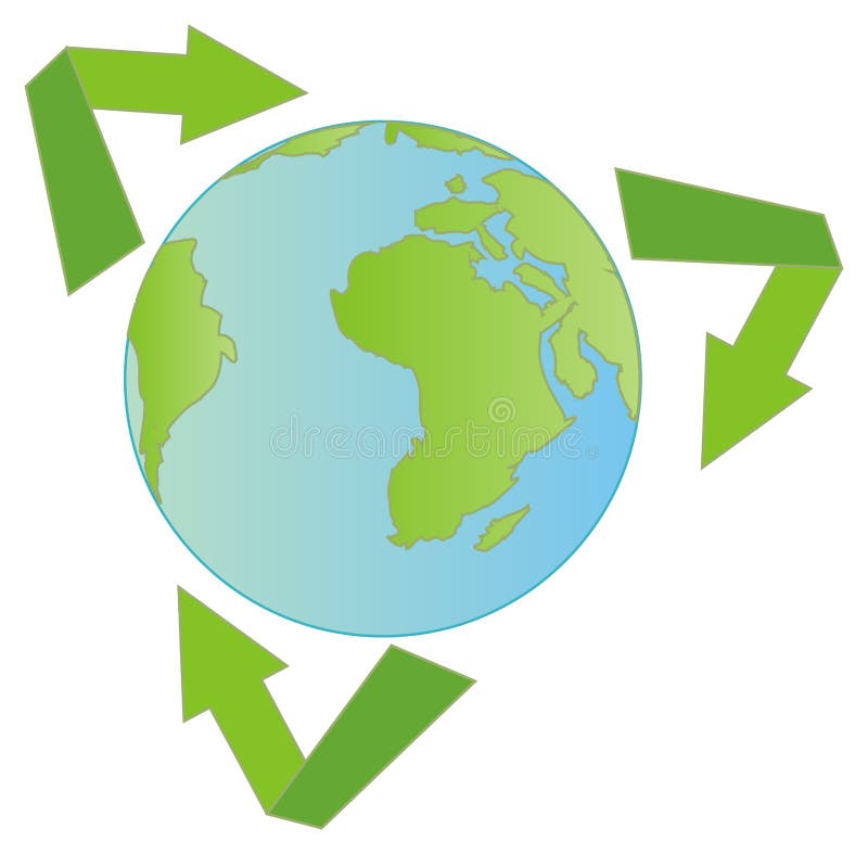 Planet and arrows stock illustration. Illustration of universe - 123053975