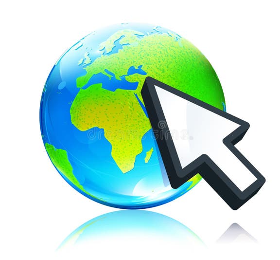 Cursor Pointing Earth Map Globe Stock Illustrations – 53 Cursor ...