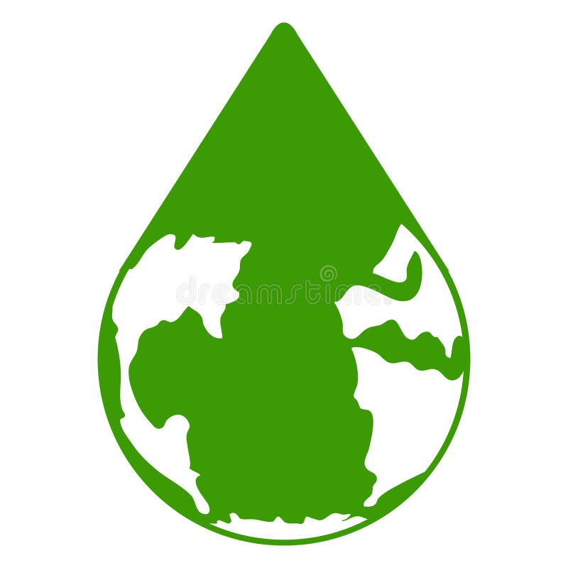 Earth map in a water drop stock vector. Illustration of natural - 141820482