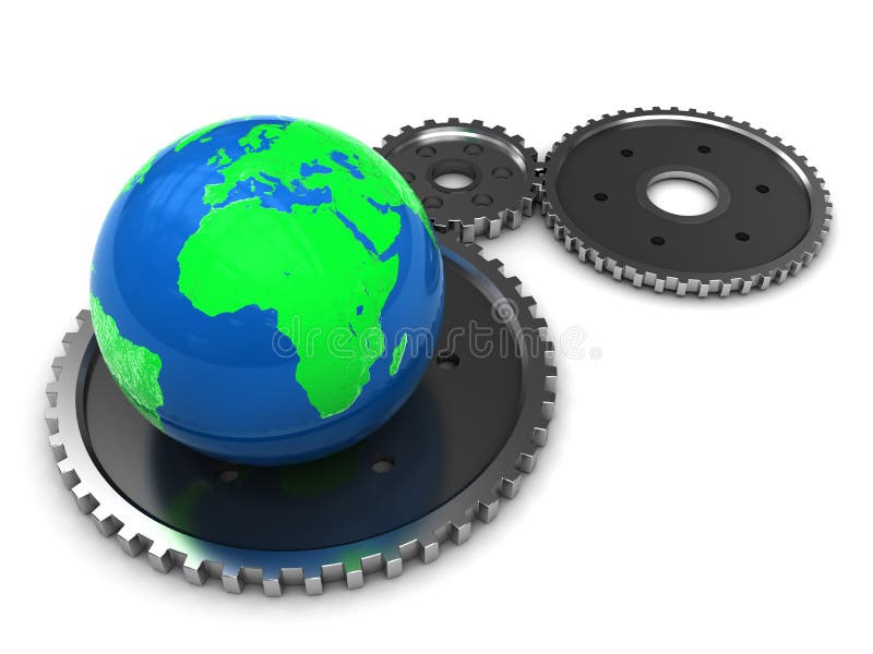 Earth gear stock illustration. Illustration of connection - 20237349