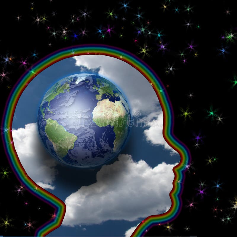 Earth Mind stock illustration. Illustration of energy - 31178828