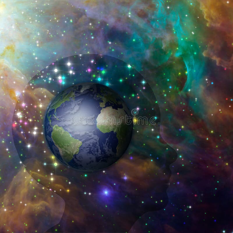 Earth in the epicenter stock illustration. Illustration of color - 1305664