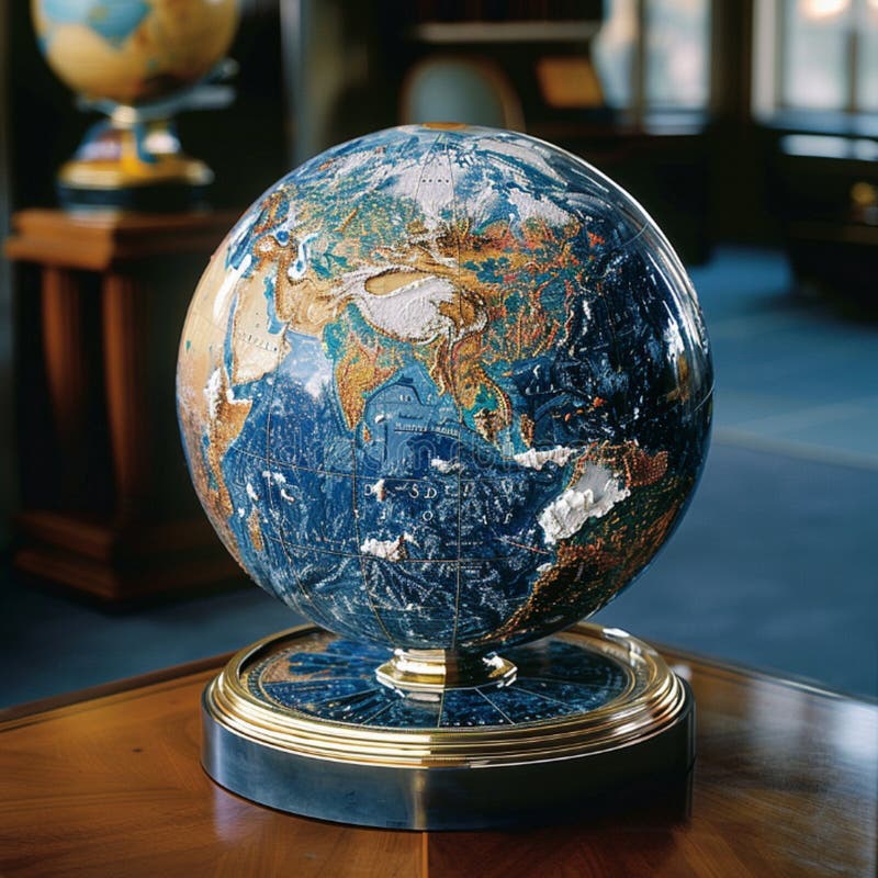 Earth Model, Earth Instruments, Astronomical Tools, World Map Stock ...