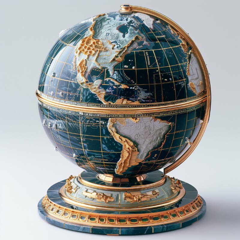 Earth Model, Earth Instruments, Astronomical Tools, World Map Stock ...