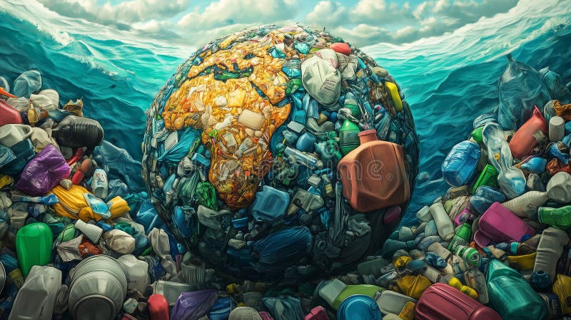 An Earth Model Made with Plastics in the Plastic Wastes. Plastic ...