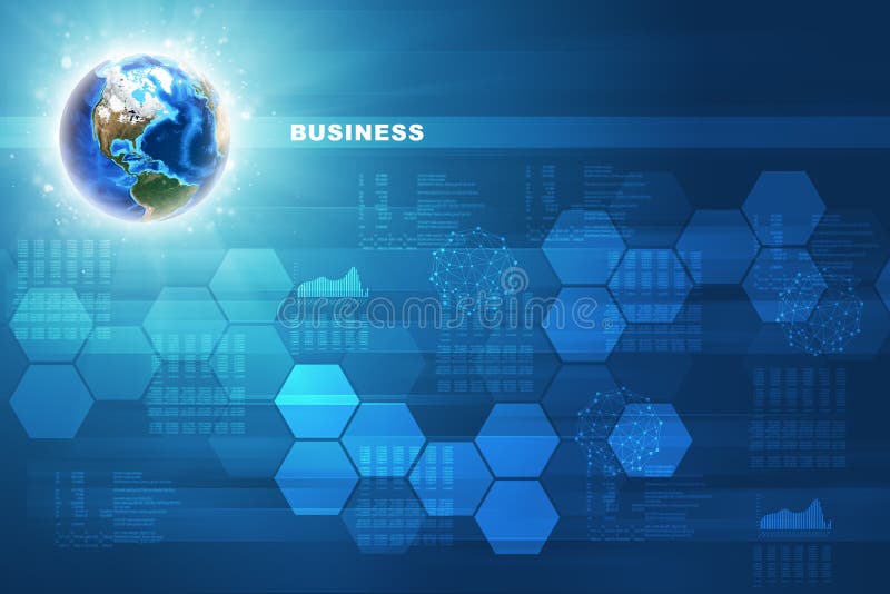 Earth with molecule stock illustration. Illustration of continent ...