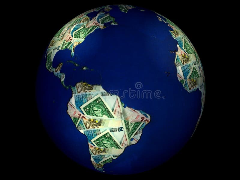 Earth of money. stock illustration. Illustration of exchange - 6658321