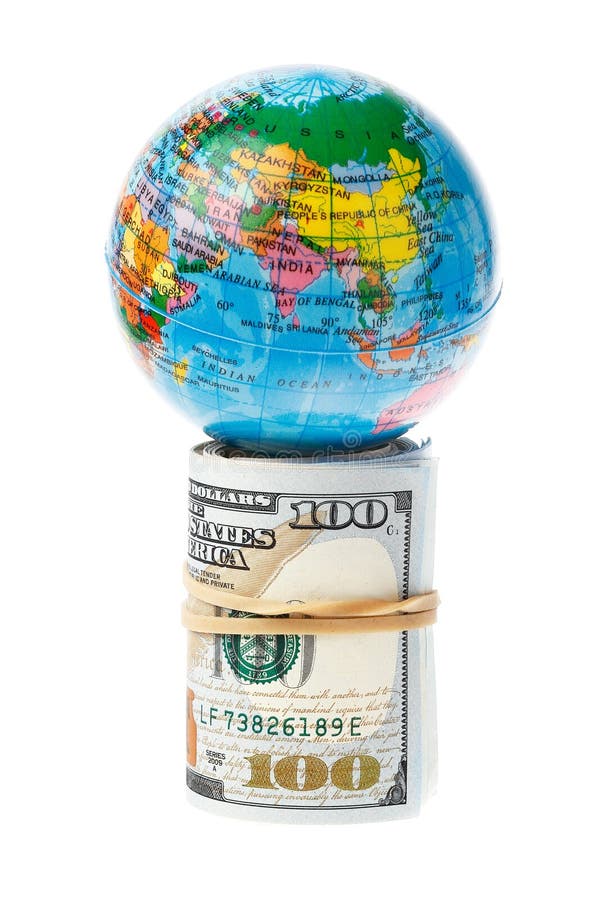 Earth on money stock photo. Image of investment, concept - 53563826
