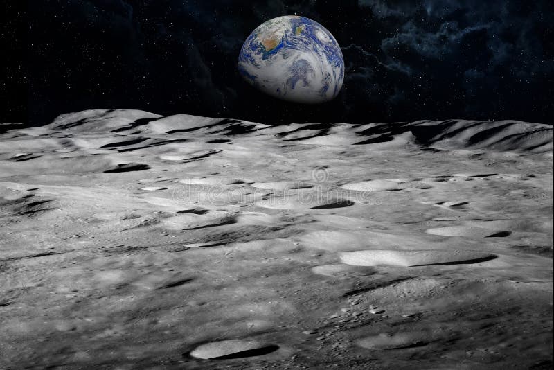 Moon in High Dynamic Range stock photo. Image of night - 3596710