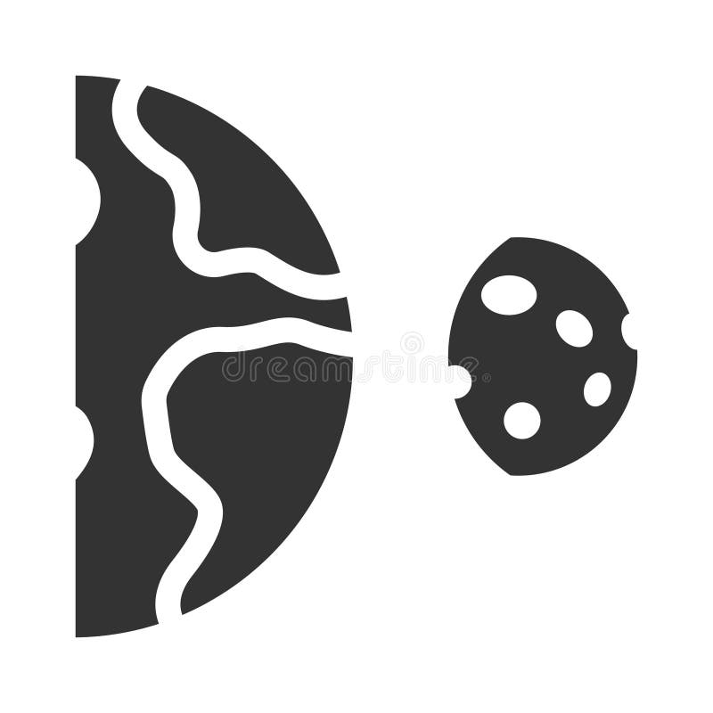 Earth moon orbit Icon stock vector. Illustration of earth - 289942925