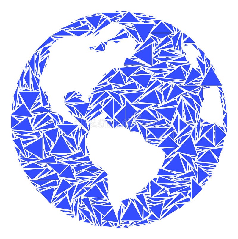 Earth Collage of Triangles stock vector. Illustration of geography ...