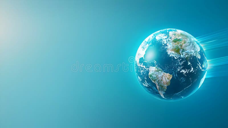 Earth in Motion with Dynamic Background and Vibrant Colors Stock ...