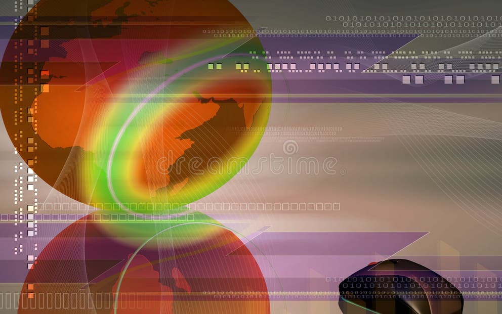 Earth and mouse stock illustration. Illustration of three - 7440990