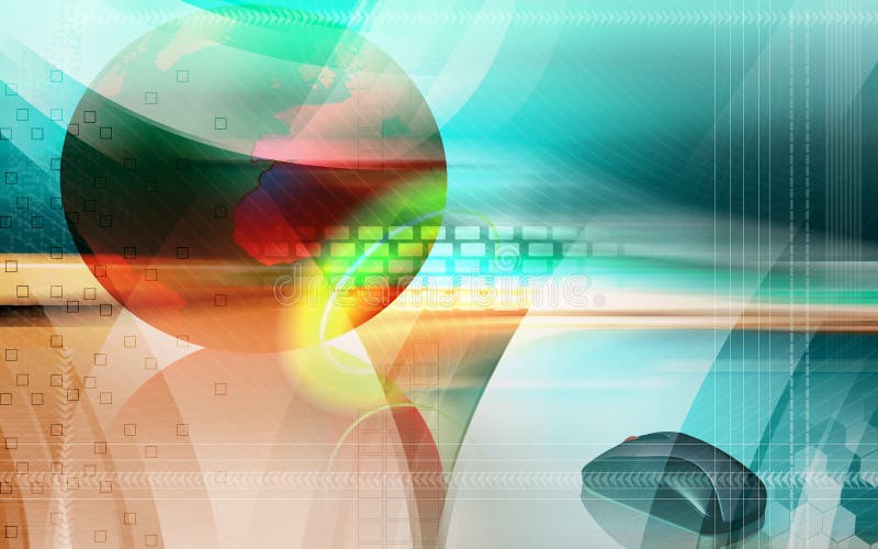 Earth and mouse stock illustration. Illustration of technology - 7549338