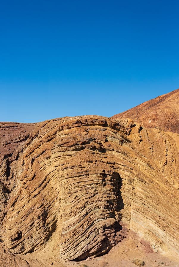 Earth Movement Vertical Layers of Rock Being Pushed Up Stock Photo ...