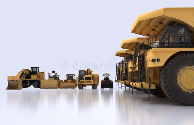 Earth mover vehicles stock illustration. Illustration of mining - 32058587