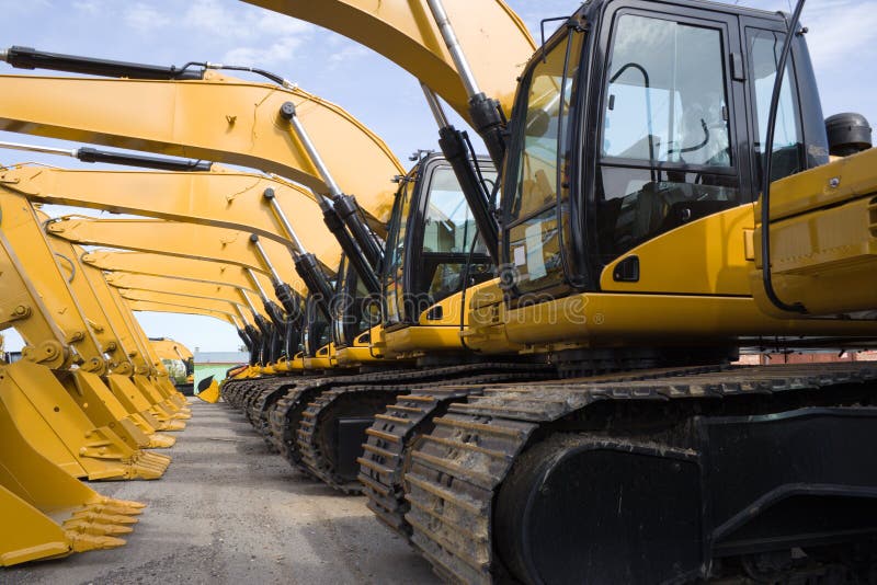 Earth Movers stock photo. Image of industry, large, heavy - 8068616