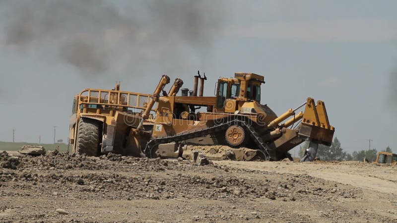 Earth Movers in New Housing Development Stock Video - Video of machines ...