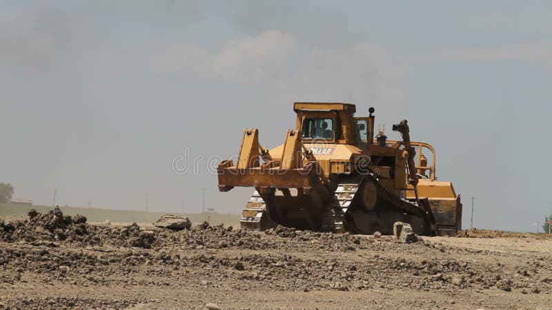Earth Movers in New Housing Development Stock Video - Video of digging ...
