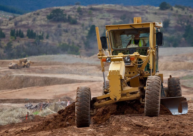 Earth Moving Equipment at Work Stock Photo - Image of earth ...