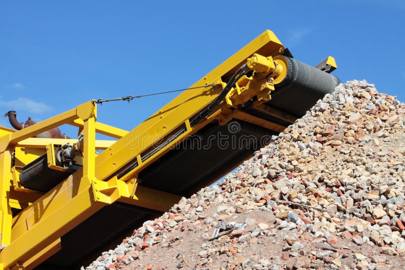 Earth Moving Machine in Action Stock Photo - Image of industry, action ...