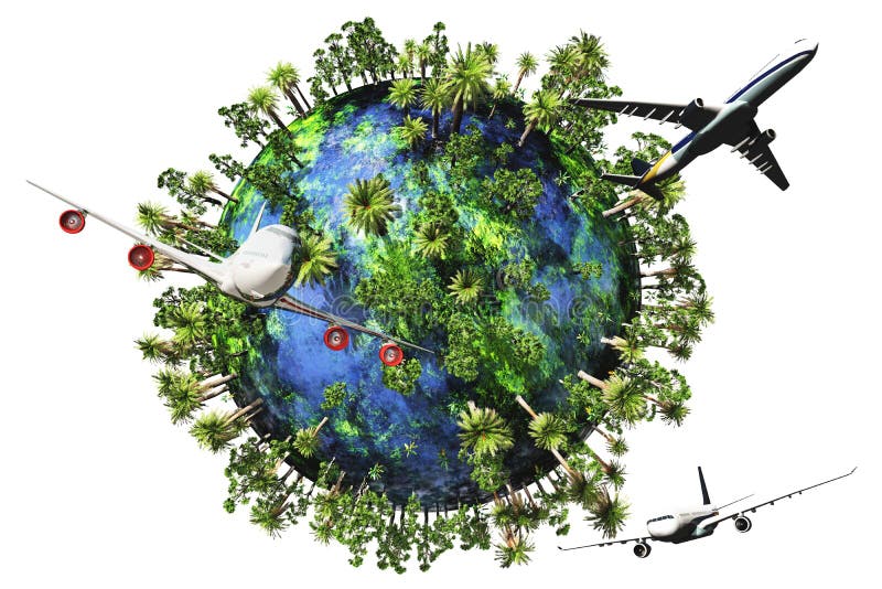 Earth Nature and Travel Concept 3D Render 1 Stock Illustration ...