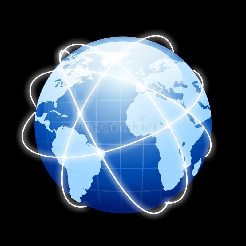 Earth networking stock illustration. Illustration of communication ...