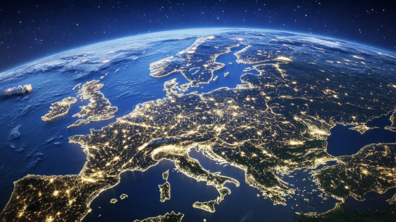 The Earth at Night is Beautifully Depicted in a Digital Visualization ...