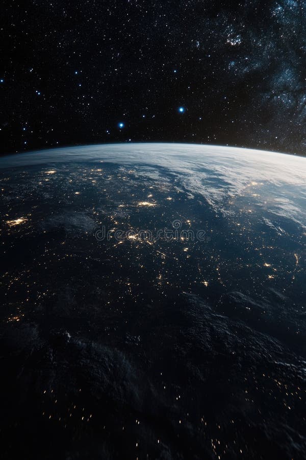 Earth at Night from Space stock photo. Image of generated - 375021006